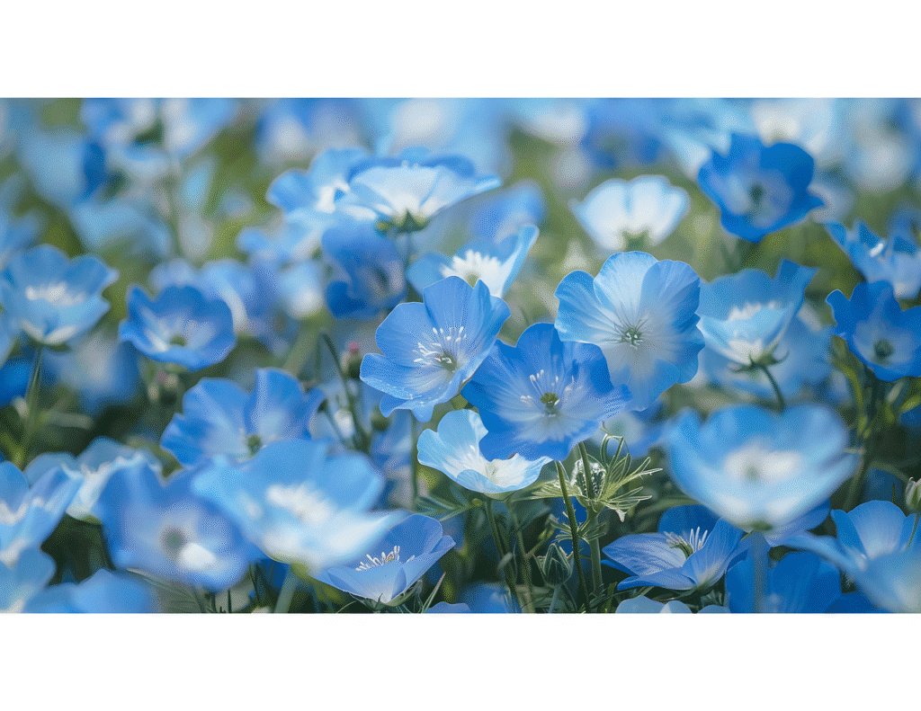 Nemophila open pollinated flower seeds - Hooga Seed Keepers Collective